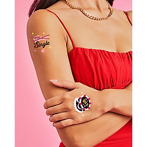 xo, Fetti Divorce Party Temporary Tattoos - 60 Foil Styles | Just Divorced Party Supplies, Break Up Party Favors, Single Ladies Party Decorations, Ex-Wife Gag Gift, Newly Divorced