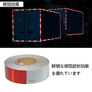 Reflective Tape Conspicuity Stickers for Trailer, Container Rim, Truck Reflectors, Length 150ft, DOT C2 Certified, R6"XW6", Weatherproof, Strong Adhesive High Intensity Escort for Safety
