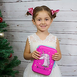 Unicorn Pencil Case For Girls | Cute Preschool, Kindergarten, and Elementary Pen Holder With Compartments |Toddler Pink School Zipper Pouch (Pink Unicorn) (Pink Unicorn)