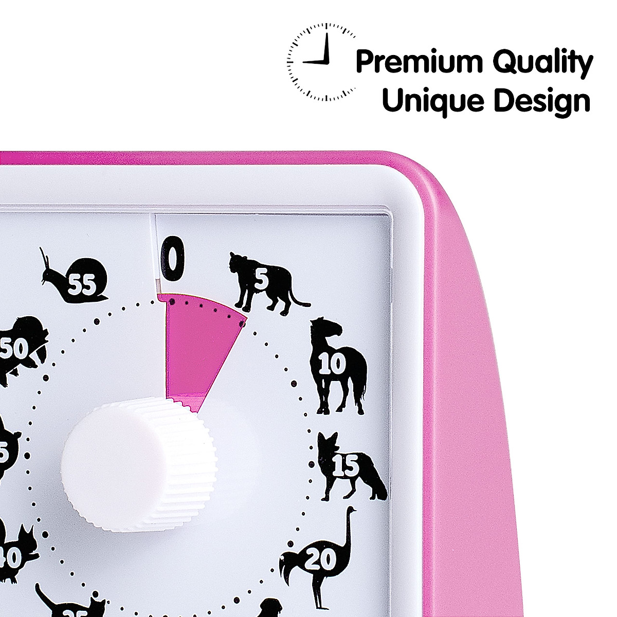 TWENTY5 SEVEN Countdown Timer 3 inch; 60 Minute 1 Hour Visual Timer - Classroom Teaching Tool Office Meeting, Countdown Clock for Kids Exam Time Management - Pink