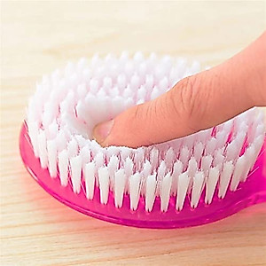 INGVY Dry Brushing Body Brush Multi Style Bath Brush Back Body Bath Shower Sponge Scrubber Brushes with Handle Exfoliating Scrub Skin Massager Bath Ball (Size : Blue)