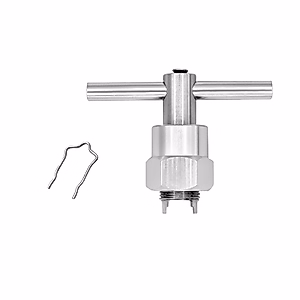 Welvzen Stainless Steel Core Cartridge Puller for 1222, 1225 & 1200, Shower Replacement Cartridge Removal Tool for 104421 with SUS304 Retainer Clip