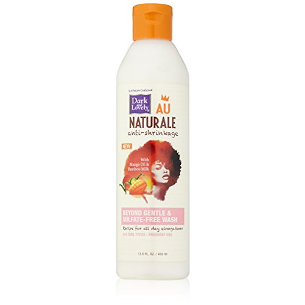 Dark and Lovely Au Natural Anti-Shrinkage Beyond Gentle and Sulfate Free Wash, 13.5 Fluid Ounce