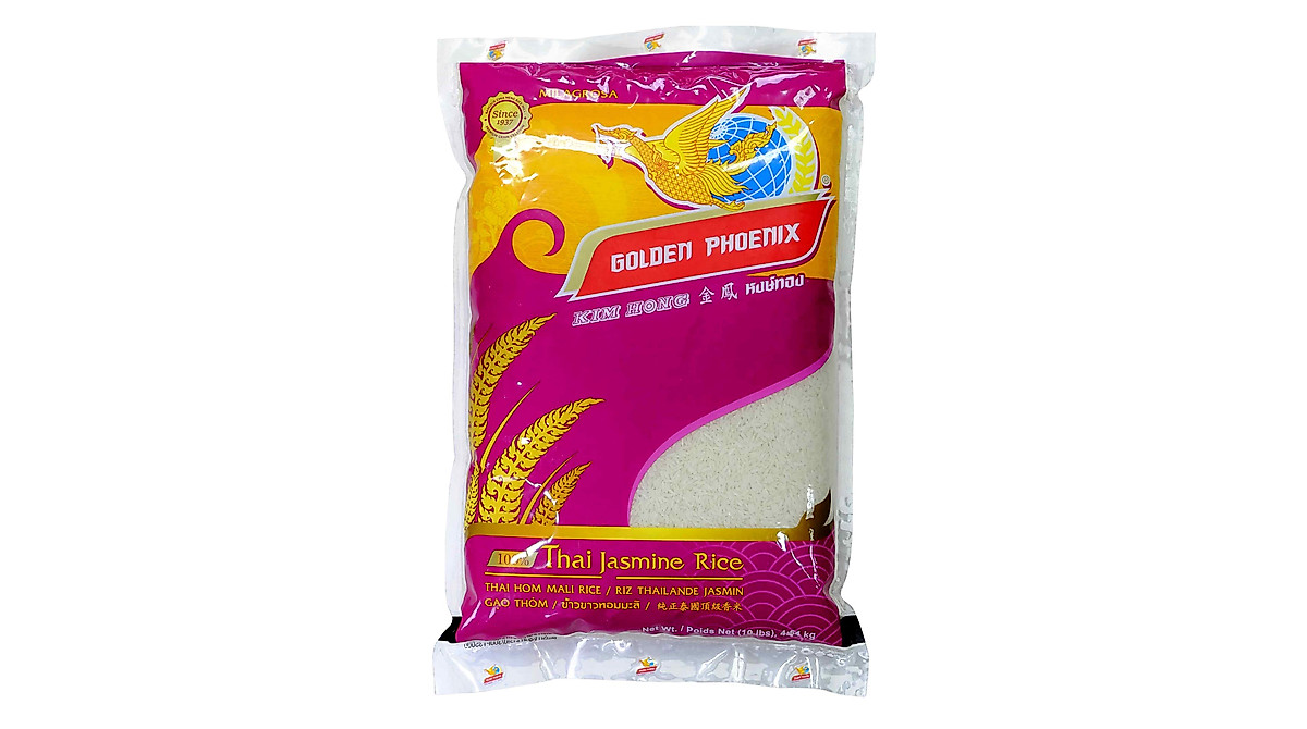 Golden Phoenix Pure Jasmine Rice - 10 lbs of Authentic Flavor