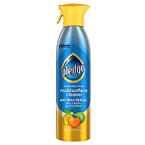 Pledge Antibacterial Multisurface Cleaner Spray, Fresh Citrus - Household Antibacterial Spray, 9.7 oz, Packaging May Vary