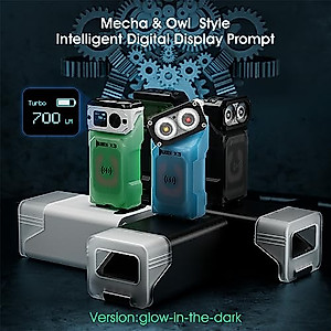 WUBEN X3 EDC Keychain Flashlight with Charging Base 180 Degree Rotating Head Mini Rechargeable Flashlight Ip65 Waterproof Magnet Pocket Flashlight 10 Mode Type-C Lanyard for Camping, Outdoor, Gift