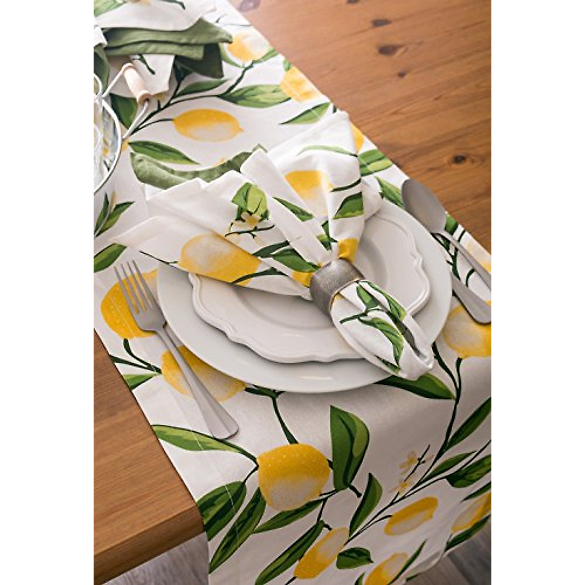 DII Lemon Bliss Tabletop Collection, Table Runner, 14x108