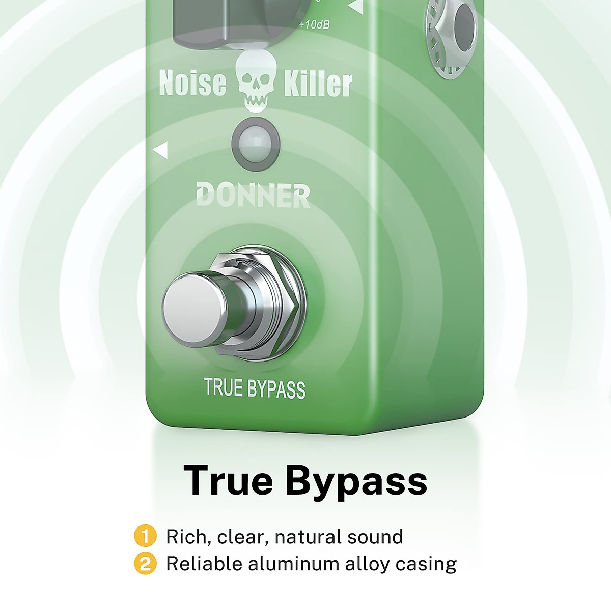 Donner Noise Gate Pedal, Noise Killer Guitar Pedal Noise Suppressor Effect 2 Modes for Electric Guitar and Bass True Bypass