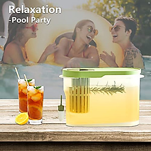 PARBEE 1 Gallon Cold Brew Coffee Maker, Iced Coffee Maker with Ultra Fine Stainless Steel Mesh Filter and Spigot, Cold Brew Pitcher & Tea Infuser, Lemonade Drink Dispenser with Infuser