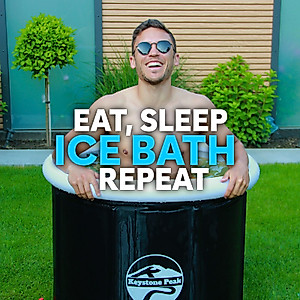 Keystone Peak Ice Bath - New 2023 - Boost Your Immune System & Improve Recovery + Cold Plunge tub + Portable Ice Bath tub for Athletes & Navy Seals + Ice Baths and Soaking + Cold Water Therapy