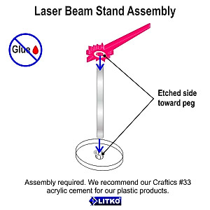 LITKO Laser Beam Stands, Fluorescent Pink (5)
