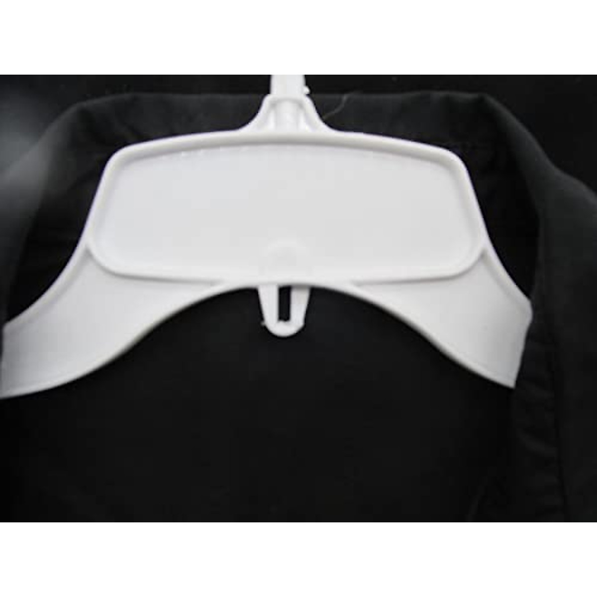 NAHANCO 18800 Floor Ready Plastic Shirt/Dress Hanger with Chrome Swivel Hook and Coordinate Hook, Heavy Weight, 17", White (Pack of 100)