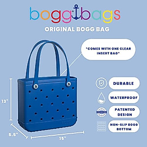 BOGG BAG BABY Small Waterproof Washable Tote for Beach Boat Pool Work School Sports 15x13x5.25 - Lightweight Cute Tote Bag
