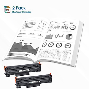 Cool Toner Compatible Toner Replacement for HP 85A CE285A Toner Cartridge for HP Pro P1102w M1212nf MFP P1102 P1109w M1217nfw Printer Ink Cartridge (Black, 2-Pack)