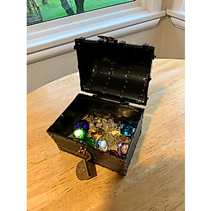 Lingway Toys Kids Pirate Treasure Chest Teacher's Favorite Treasures Collection Storage Box with 2 Sets of Locks and Keys Only(Vintage Bronze Coating,6.3"X4.8"X5.2")