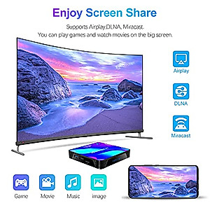 Android TV Box Android 11,4GB 128GB RK3318 4K TV Box,2.4G 5.8G WiFi Bluetooth 4.1 with Wireless Keyboard,4K Video TV Box (4GB 128GB)