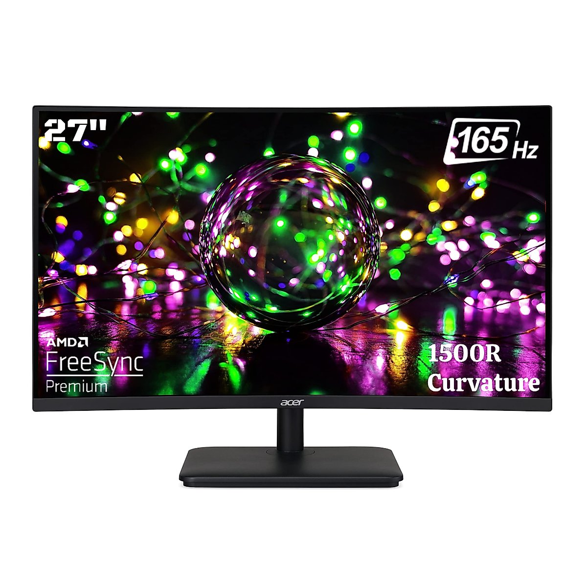 Acer ED270R 27 Inch Full HD Curved Gaming Monitor with 165Hz Refresh Rate I AMD FreeSync I 2 X HDMI 1 X Display Port
