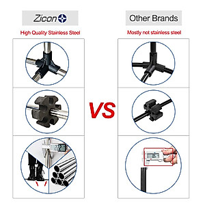 Zicon Portable Tennis Net,Stainless Steel Poles Badminton Net Set Adjustable Height Nylon Net with Carry Bag, for Kids Volleyball, Pickleball,Soccer, Indoor, Outdoor Court, Backyard, Beach, Driveway