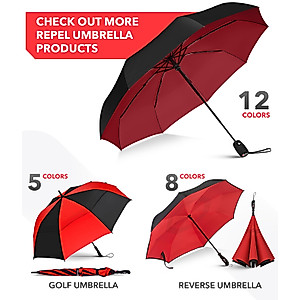 Repel Umbrella Windproof Travel Umbrella - Wind Resistant, Small - Compact, Light, Automatic, Strong Steel Shaft, Mini, Folding and Portable - Backpack, Car, Purse Umbrellas for Rain - Men and Women