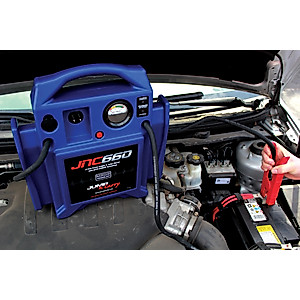 Clore Automotive Jump-N-Carry JNC770R 1700 Peak Amp Premium 12 Volt Jump Starter Bundle - Red
