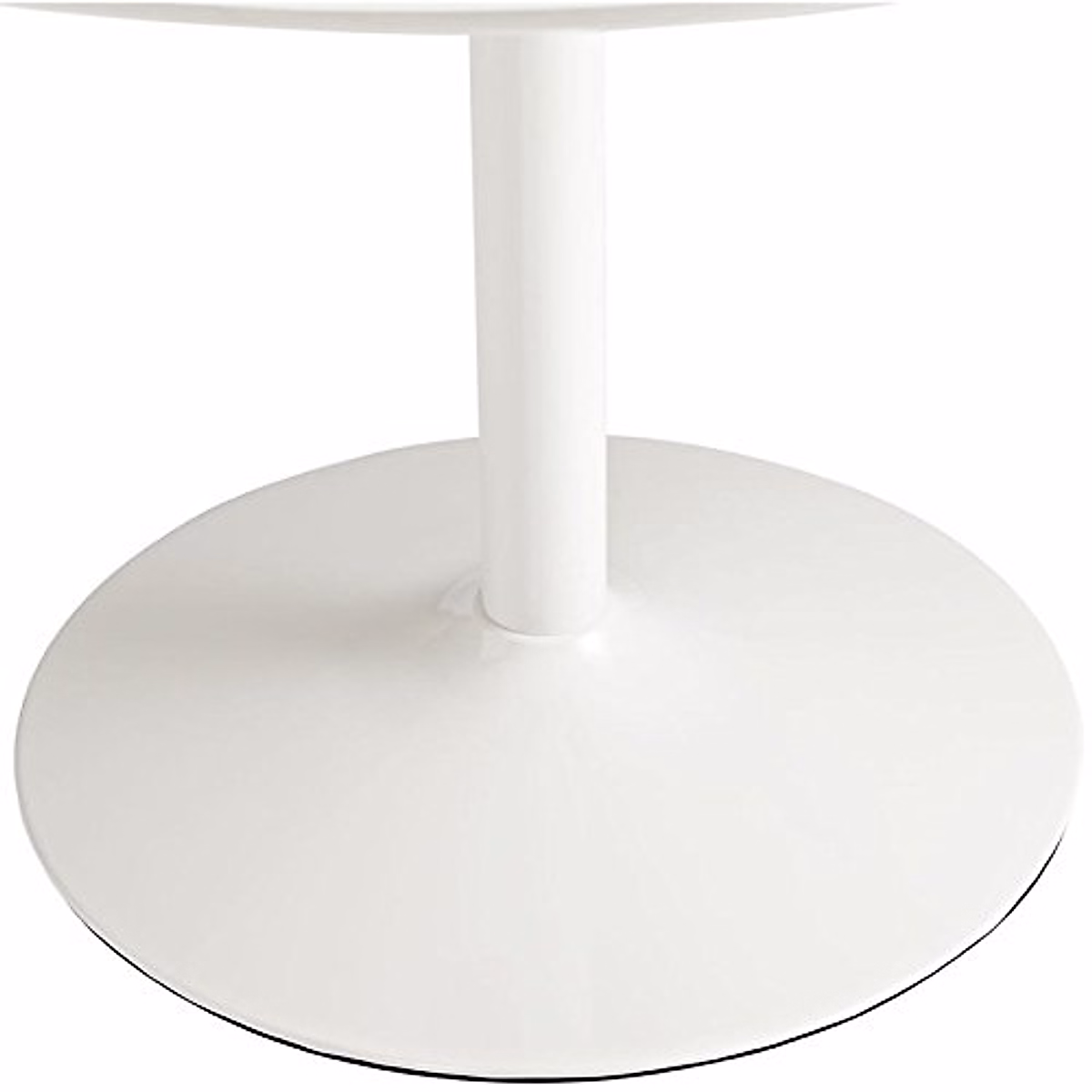 Modway Rostrum Modern 44" Round Top Pedestal Kitchen and Dining Room Table in White