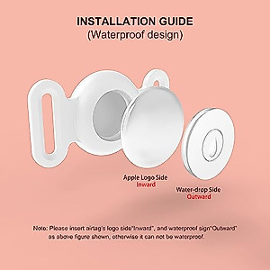 Airtag Dog Collar Holder,1 Pack Waterproof Airtag Holder for Apple Airtag Fitted Within 1 inch Medium & Large Airtag Dog Collar and Airtag Cat Collar Waterproof