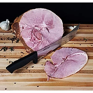 Ergo Chef Prodigy Series 12-Inch Cimeter - Curved High Carbon Stainless Steel Blade - Breaking Knife - Butcher's Meat Knife, Ergonomic Non-Slip Handle, Black