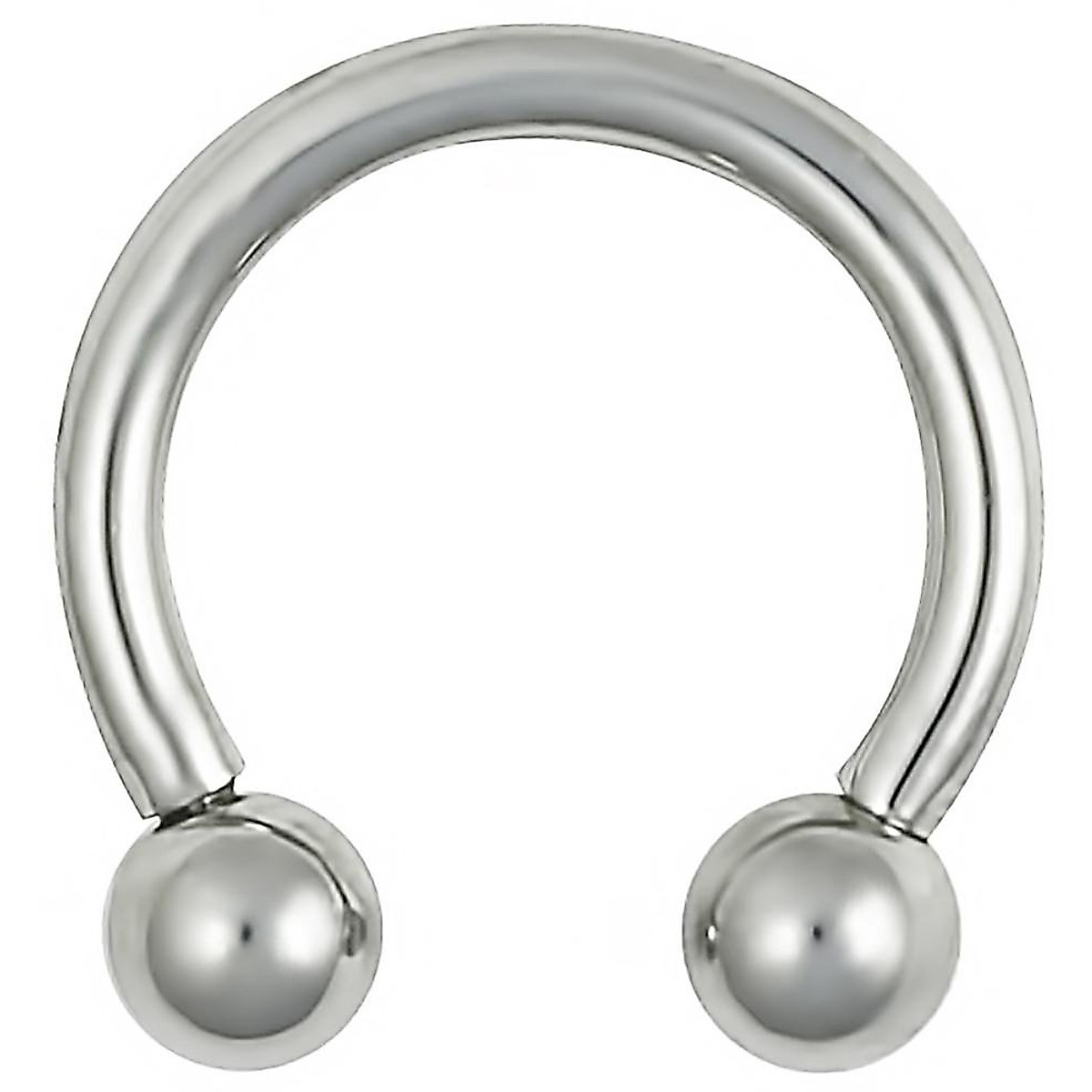16g 8mm Surgical Steel Internally Threaded Horseshoe Body Piercing Ring