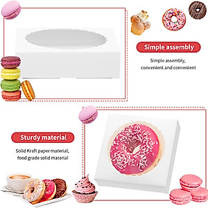 HRUNDKING 30PCS 4.3×4.3×1.18INCH Dessert Boxes Small Gift Boxes Individual Cookie Boxes Mini Bundt Cake Containers ，Boxes for Packaging, Baking Boxes Small Boxes for Treats