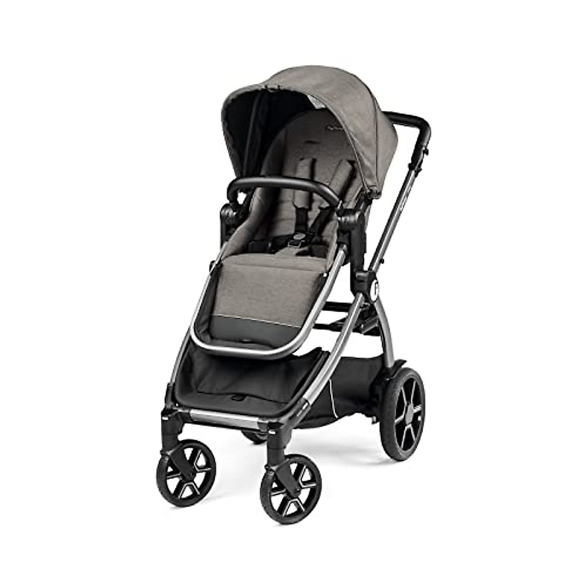 Peg Perego Ypsi – Compact Single to Double Stroller – Compatible with All Primo Viaggio 4-35 Infant Car Seats & Ypsi Bassinets - Made in Italy - City Grey (Grey)