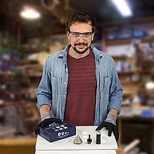 Diamond Core Drill Bits 1 Inch and Beveling Chamfer Bits 2 Inch Kit Vacuum Brazed Hole Saw with 5/8-11 Thread Plus 3/8 Inch Hex Shank Adapter (Set-1 with 1" (25mm) Diamond Drill Bit)