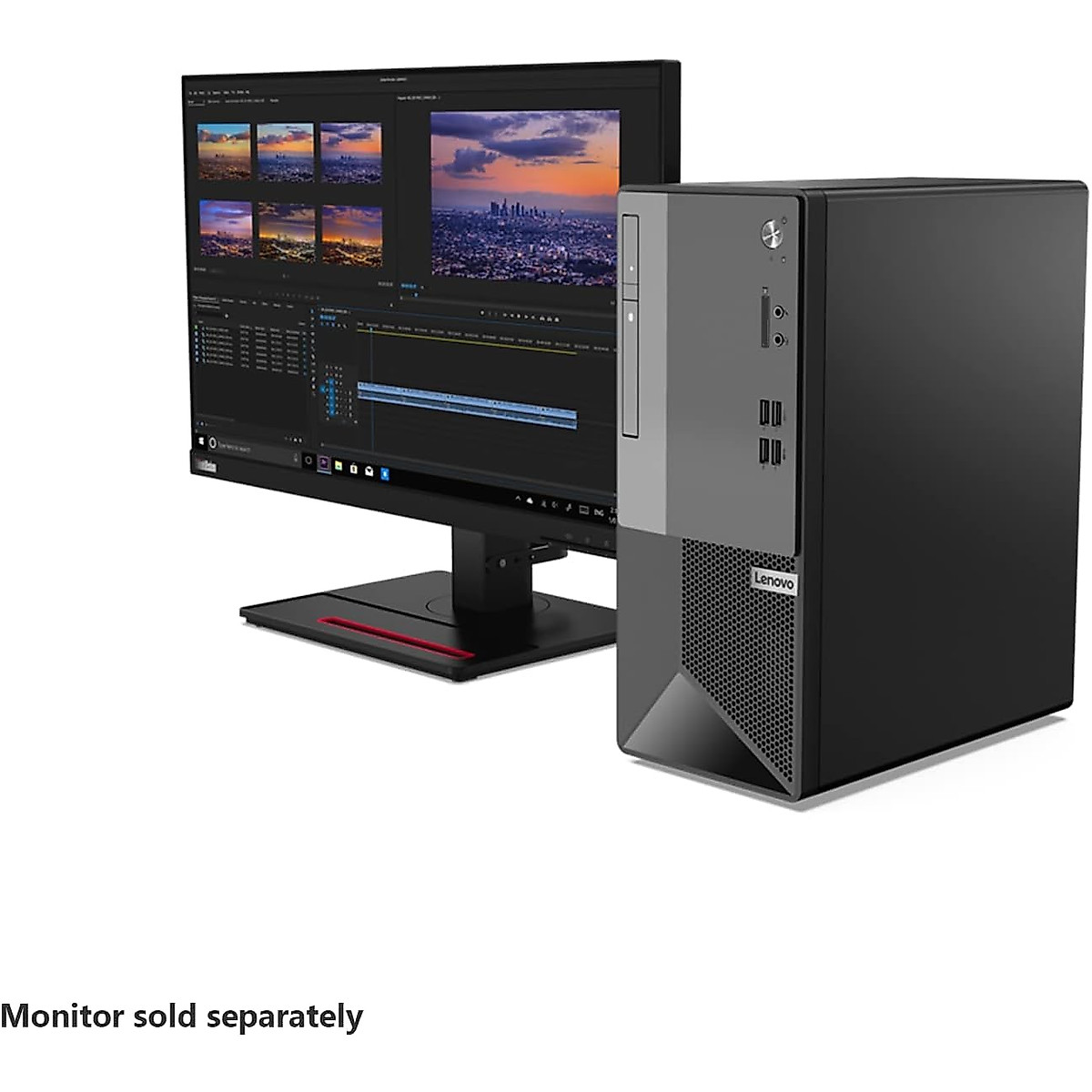 lenovo V50T G2 Business Desktop, Intel Core i9-11900 Processor, 32GB RAM, 2TB SSD+1TB HDD, No Wi-Fi, Wired Keyboard & Mouse, SD Card Reader, DVD-RW, HDMI, DP, RJ-45, VGA, Windows 11 Pro, Black