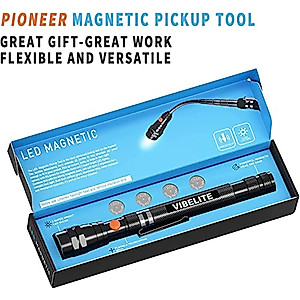 Magnet 3 LED Magnetic Pickup Tool, Telescoping Flexible Extendable Led Flashlights, Gifts for Men Dad Him 9 in 1 Multitool Pen Set, Christmas Gifts Cool Gadgets for Men