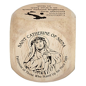 Saint Catherine of Siena Fun Facts Dice Prayer Cube for Kids, 2 1/4 Inch