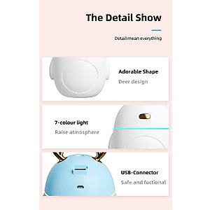 Warm and Sweet Diffuser with Ultrasonic Tech,USB-Powered Portable Diffuser for Essential Oils,Room air fresheners with 7-LED Color Changing for Car Home Office Bedroom