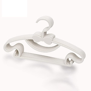 10PCS Baby Hangers for Nursery Closet, Non-Slip Kids Baby Clothes Hangers,Kids Storage Hangers Plastic Thicken Bow Knot Coat Drying Hanger for Toddler Baby(White)