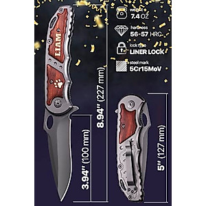 Personalized Gift for Men & Women - Customized Pocket Knife - Gifts for Dad Husband - Custom Engraved Knives - Gift Idea for Birthday Christmas Valentine's Day Anniversary - Present for Father Husband Stepdad 97010 PS