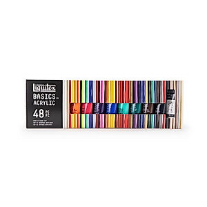 Liquitex BASICS Acrylic Paint Set, 48 x 22ml (0.74-oz) Tube Set