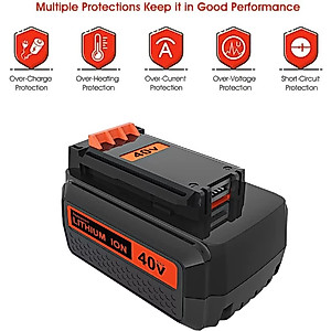 40 Volt LBX2040 Replacement Battery 3.0Ah Compatible with Black and Decker 40V Lithium Battery LBX2040 LBXR36 LBXR2036 LST540 LCS1240 LBX1540 LST136W LST136 LHT2436 LBX1540 Cordless Tools(Yellow)