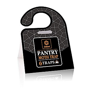 GIDEAL Moth Traps, Pantry Moth Trap for House, Clothes Moth Trap, Moth Balls for Kitchen, Clothes, House, Food, Carpet, Cupboard (6 Pack)