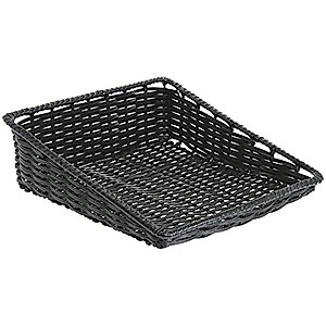 HUBERT® Black Produce Basket - 15 1/2"L x 16"D x 1 1/2" to 5"H