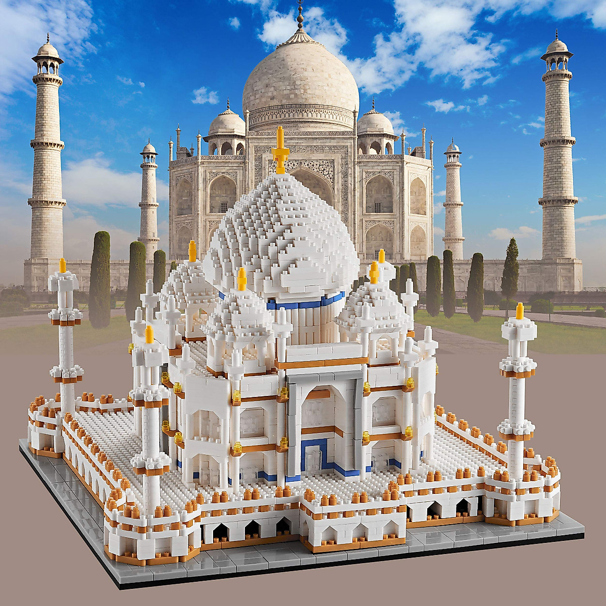 KLMEi Micro Mini Blocks Architecture Taj Mahal Building Set Landmarks Collection Model Kits Idea Toys Presents for Adults and Kids Age of 14+ 3950 Pieces