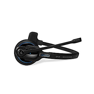 Sennheiser MB Pro 1 UC ML (506043) - Single-Sided, Dual-Connectivity, Wireless Bluetooth Headset | For Desk/Mobile Phone & Softphone/PC Connection| w/ HD Sound & Skype for Business Certified (Black)