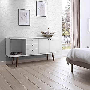 Manhattan Comfort Peel and Stick Wallpaper, Quick and Easy Self Adhesive Removable Decorative Design for Wall Covering, Cabinets, Drawers, Shelves, Crafts, 18 Ft. x 20.5 in., Floral Leaf