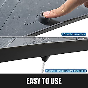SYRISIO Premium Under Sink Mats for Kitchen Waterproof - 34" X 22", Holds up to 3 Gallons, Under Kitchen Sink Mat, Silicone Under Sink Liner, Under Kitchen Sink Organizer