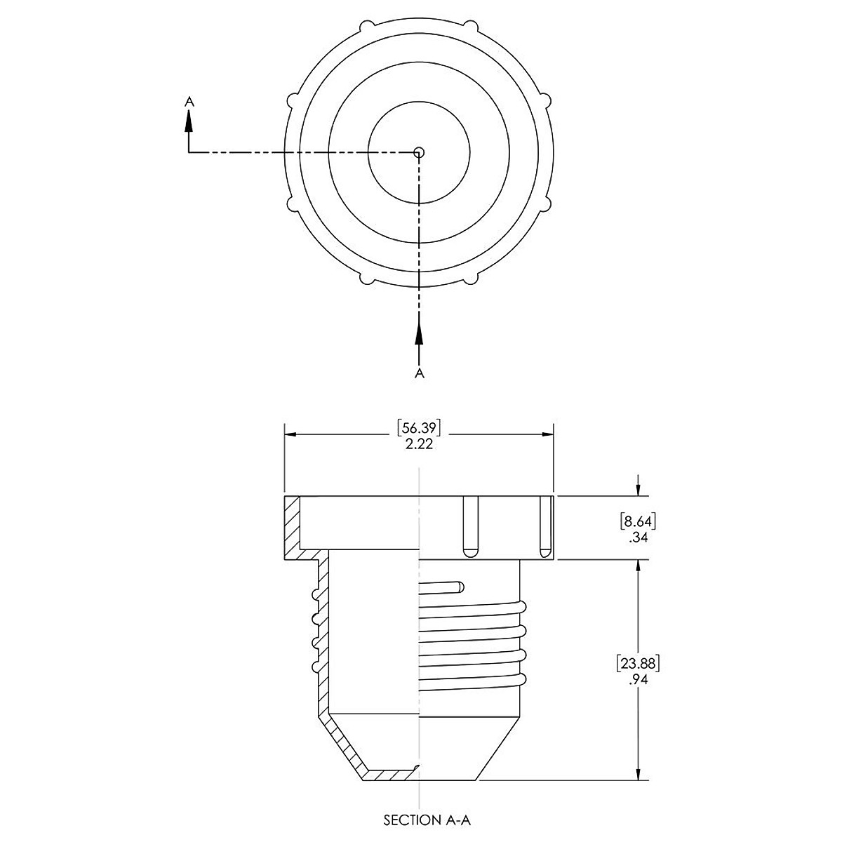Caplugs ZHF241AK1 Plastic Threaded Plug for Flared JIC Fittings. PD-HF-24, PE-LD, to Plug Thread Size 1-5/8-12", Red (Pack of 10)