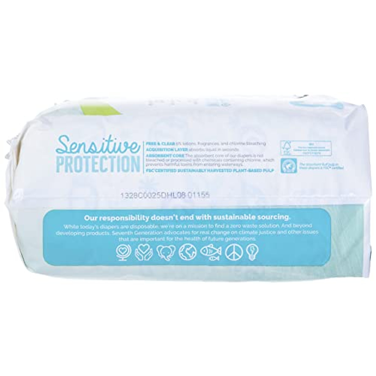 Seventh Generation Baby Diapers, Sensitive Protection, Size 3, 27 Count