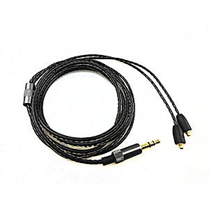 OFC Upgrade Audio Cable Cord for Shure SE846 SE535 SE425 SE315 SE215 UE900 (Black)