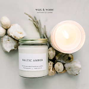 Wax & Wane Signature Line Scented Candle Set of 3-4oz Handmade Candles For Men and Women - Long Burning 25+ Hours Candles For Home, Bedroom, and Bathroom - 100% Natural Soy Candles Made in the USA