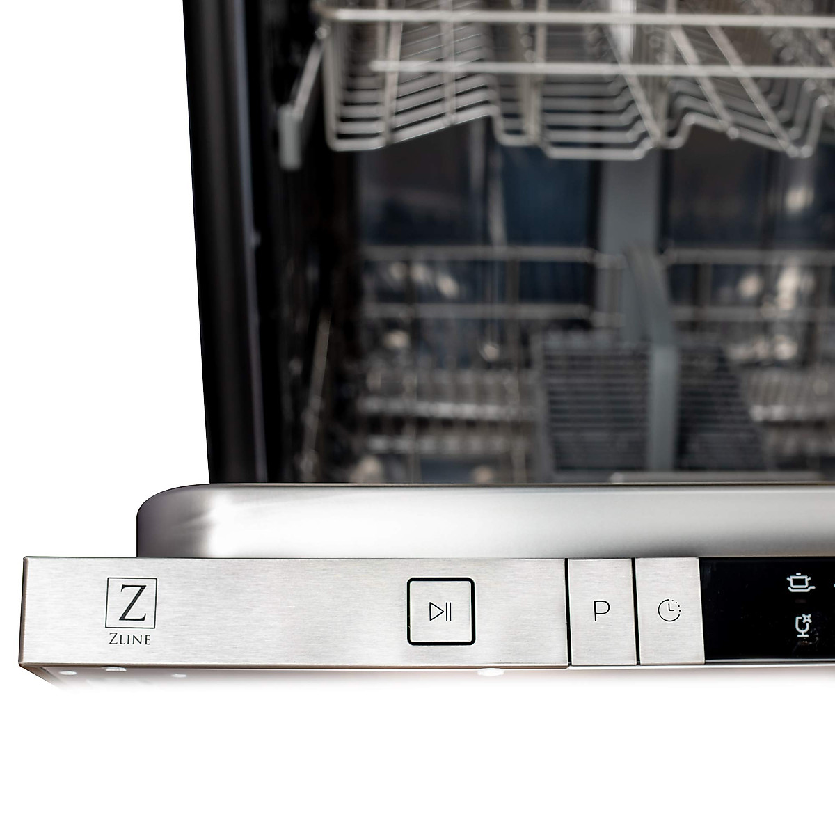 ZLINE 24 in. Fingerprint Resistant Top Control Dishwasher with Stainless Steel Tub and Modern Style Handle, 52dBa
